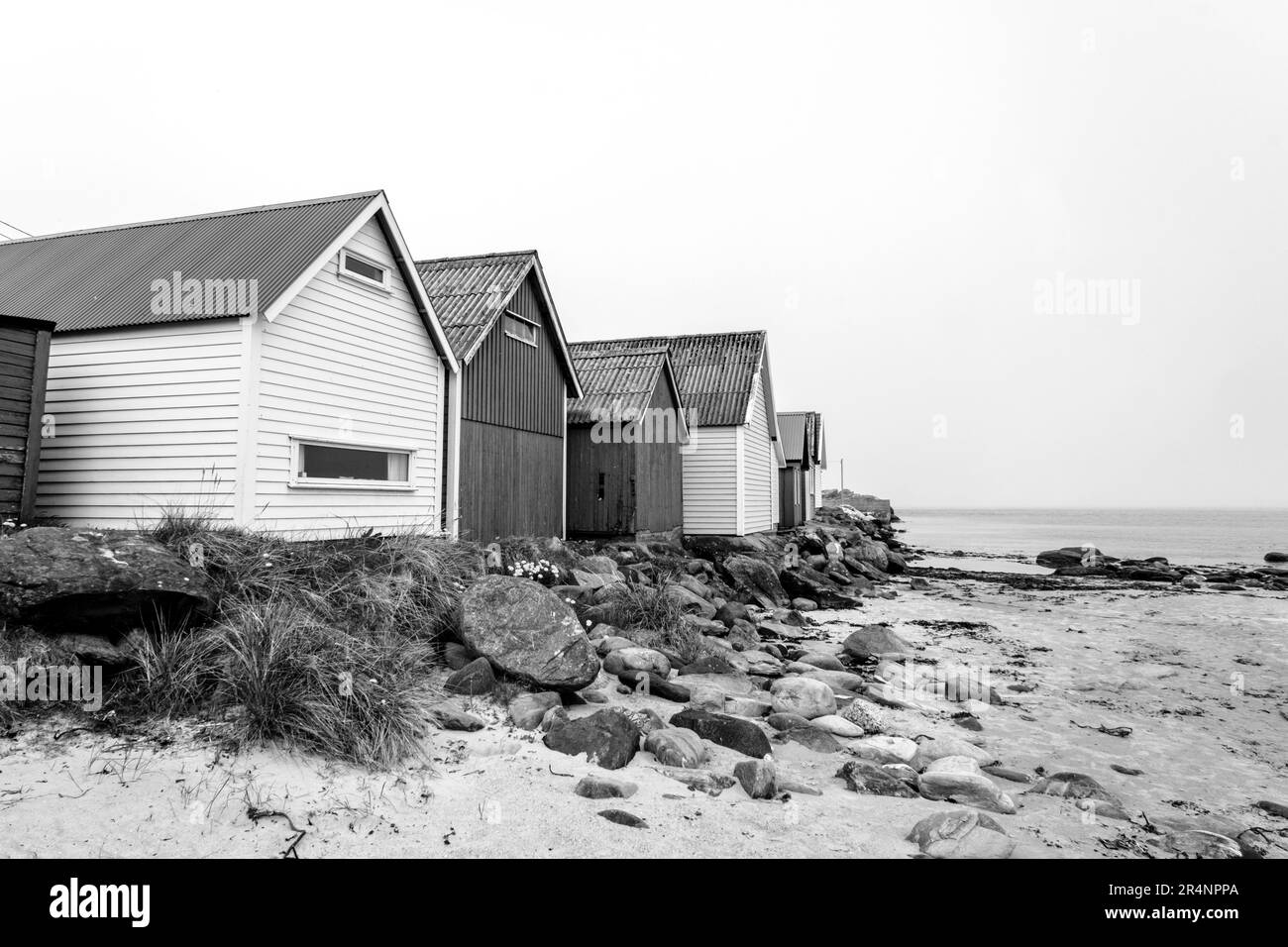 Olberg; Olbergstranden; Raege; Norway; May 20 2023, Black And White ...