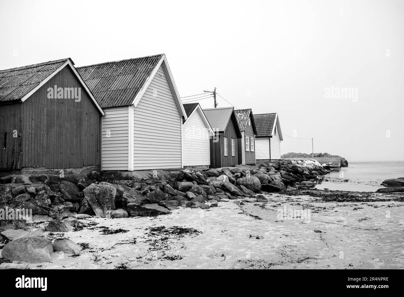 Olberg; Olbergstranden; Raege; Norway; May 20 2023, Black And White ...