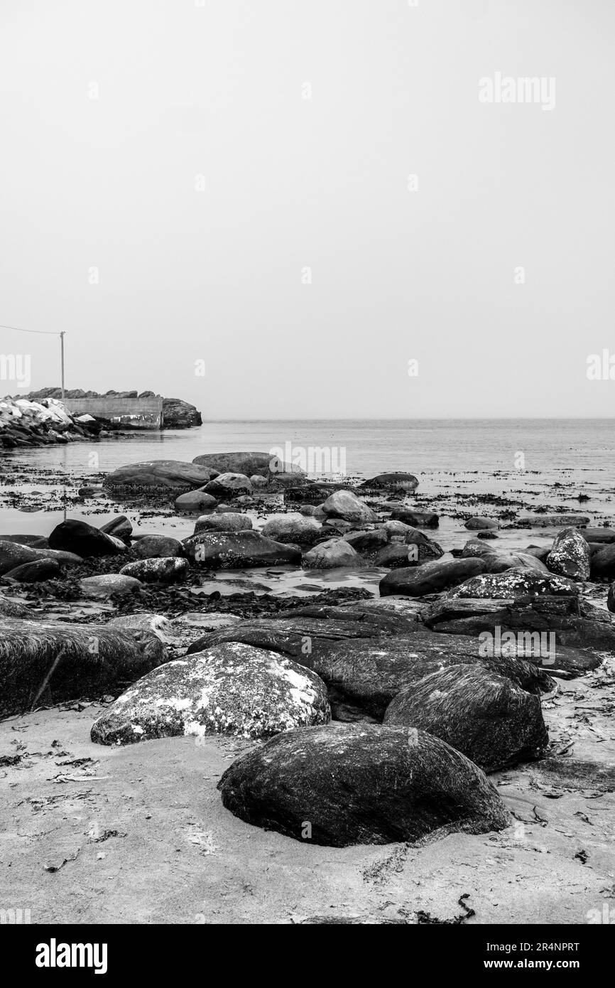 Olberg; Olbergstranden; Raege; Norway; May 20 2023, Black And White ...