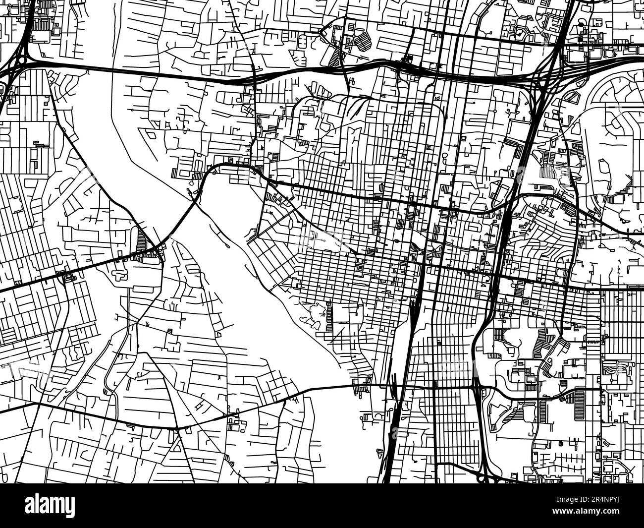 Vector road map of the city of Albuquerque Center New Mexico in the ...