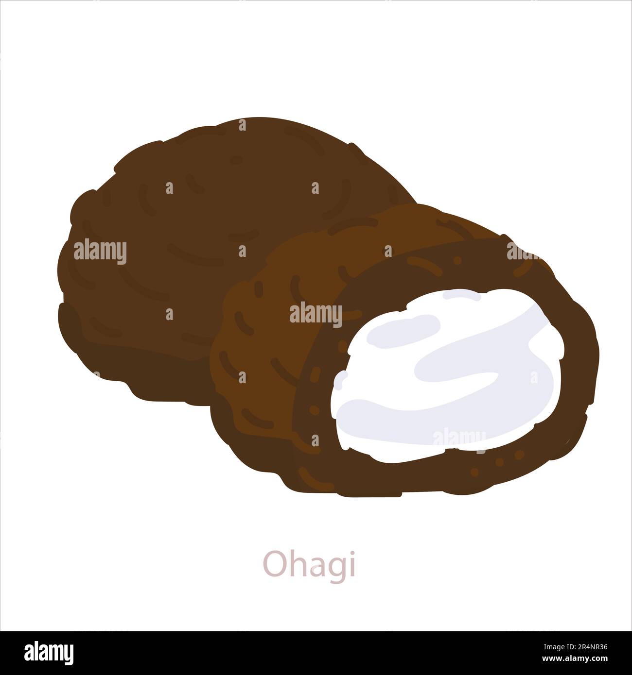 Ohagi Mochi Botamochi. Japanese sweet rice balls made with glutinous ...