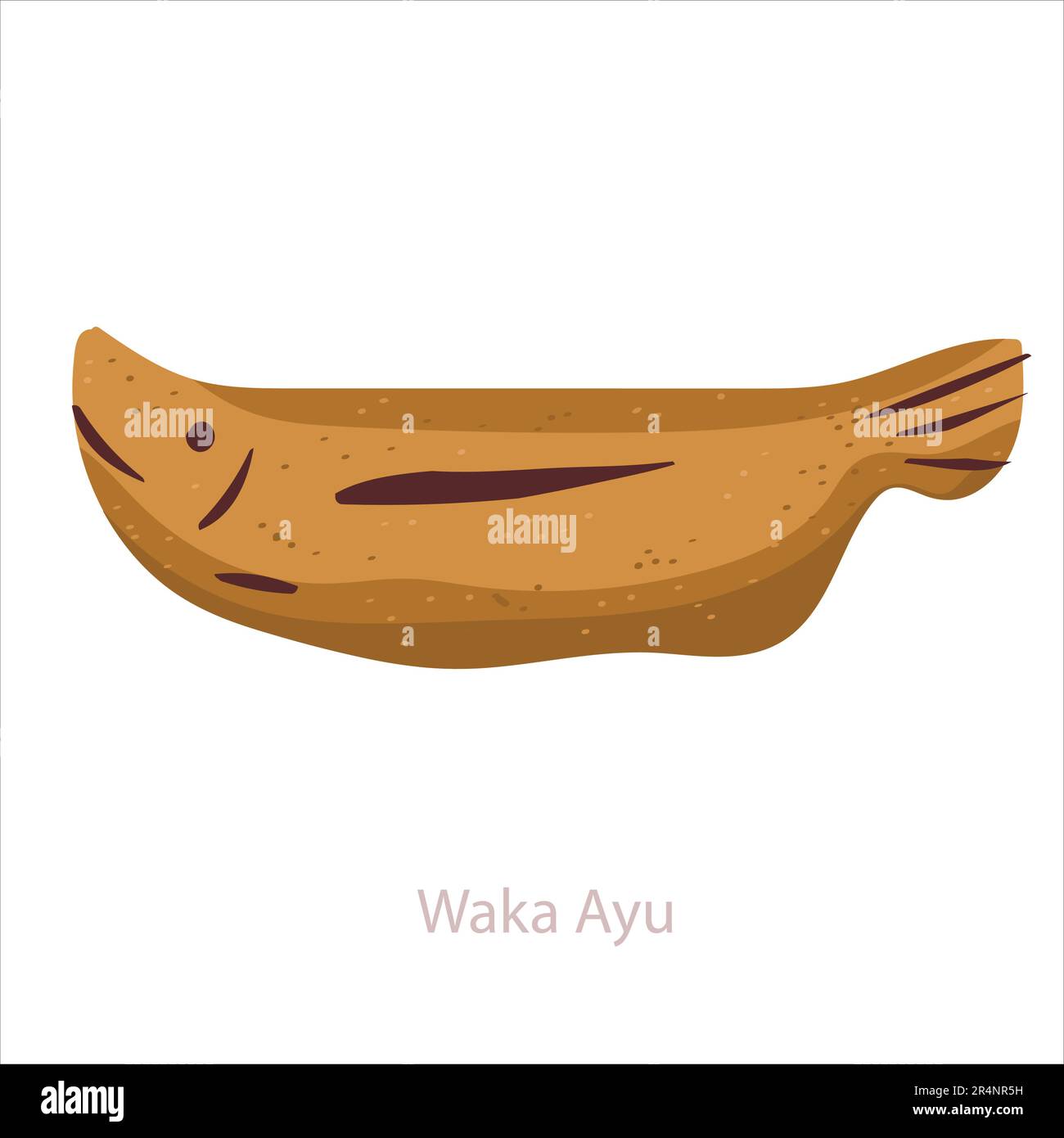 Waka Ayu or Young Sweetfish. Japanese confectionery with rice cake ...