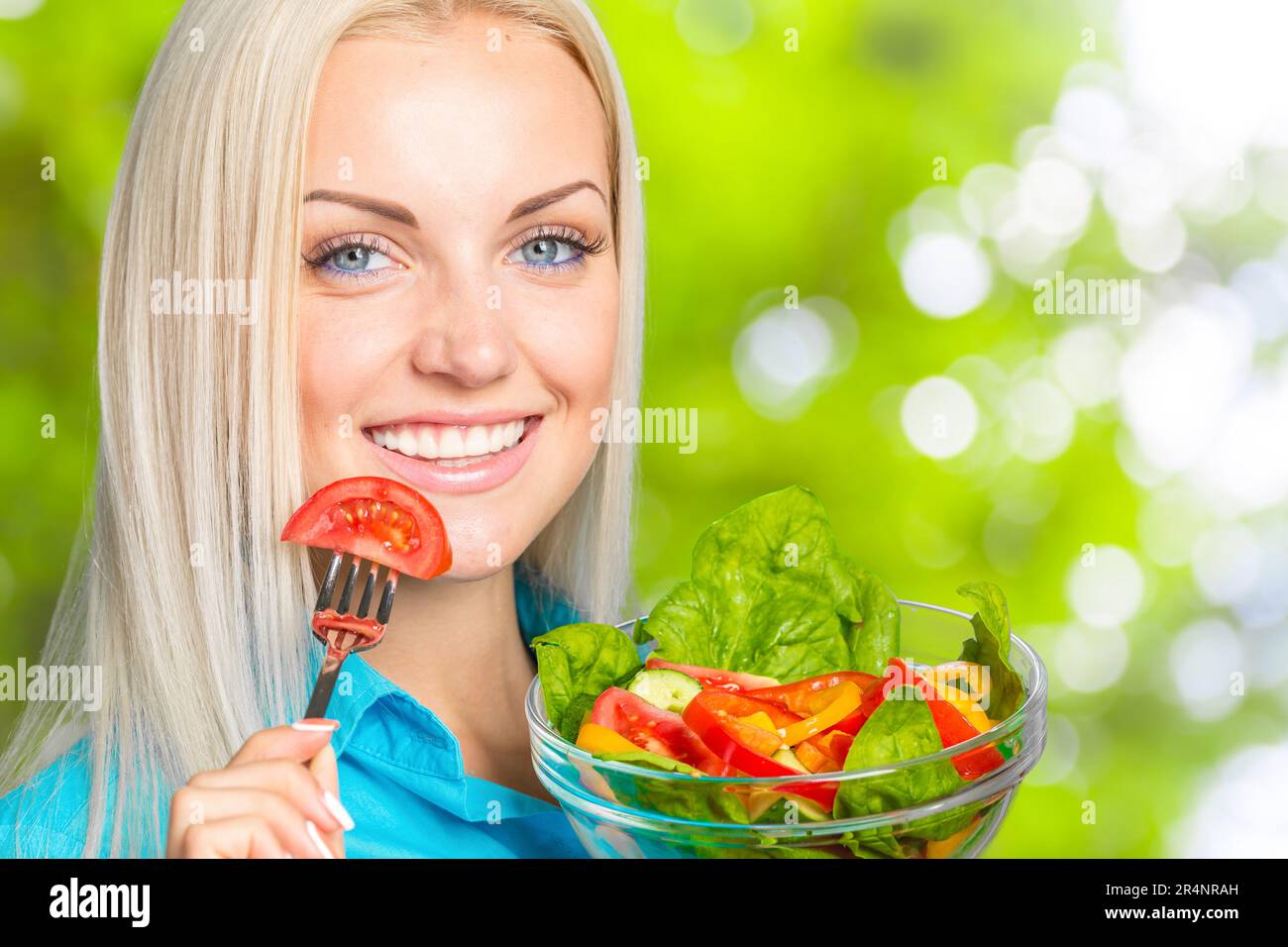 Happy smiling healthy woman Stock Photo - Alamy