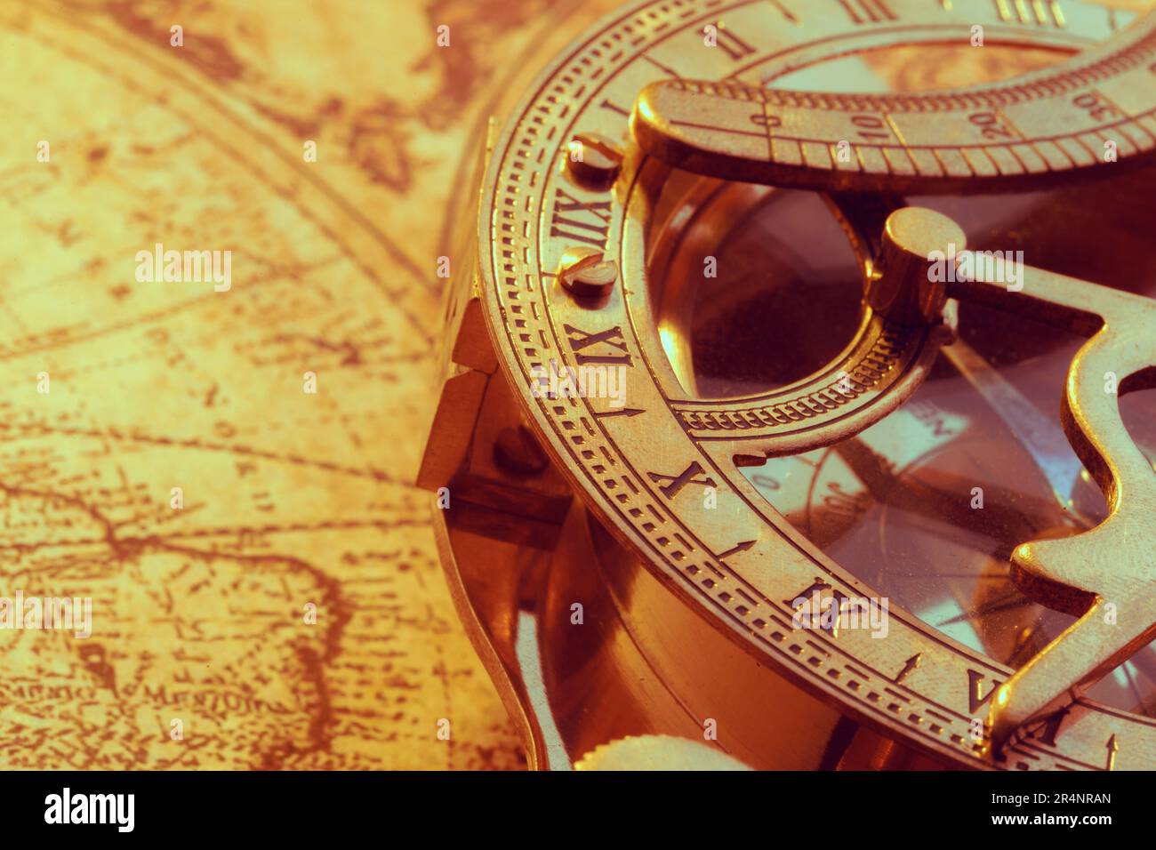 Old compass over ancient map Stock Photo - Alamy