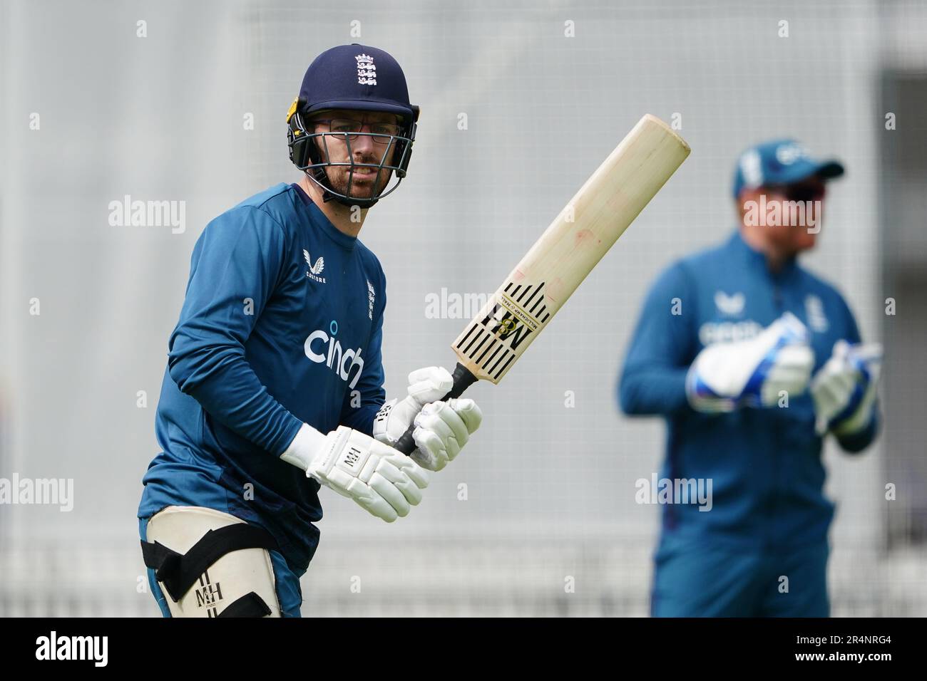 England's Jack Leach during a Nets Session at Lord's Cricket Ground ...
