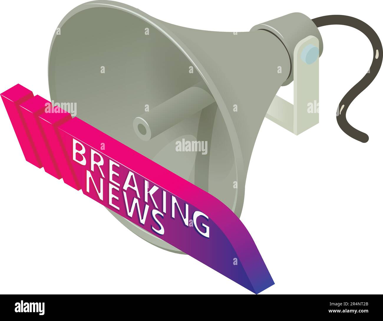 Breaking news icon isometric vector. Breaking news sign and outdoor ...