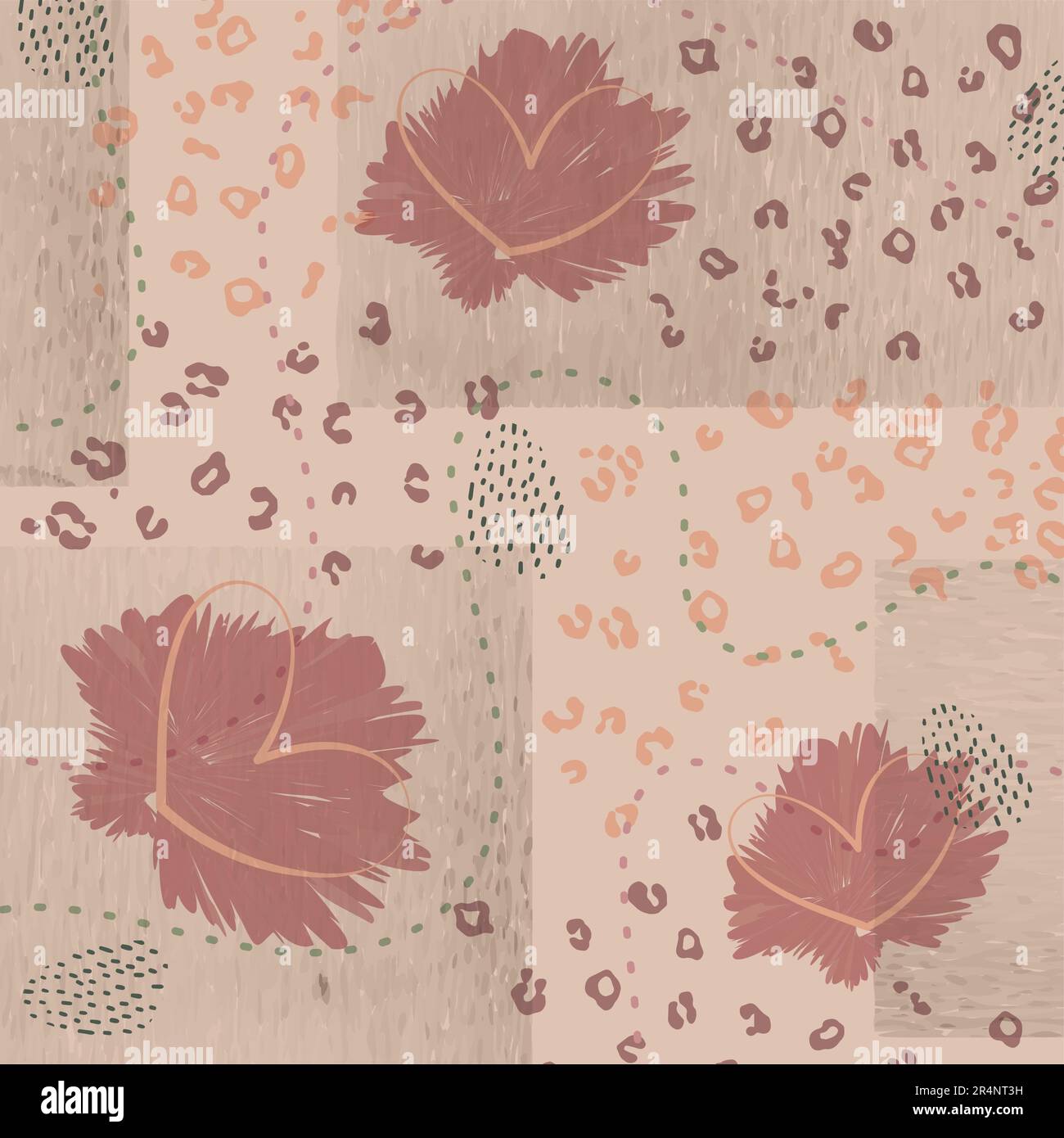 Seasonal watercolor neutral color background with leaves Vector Stock ...