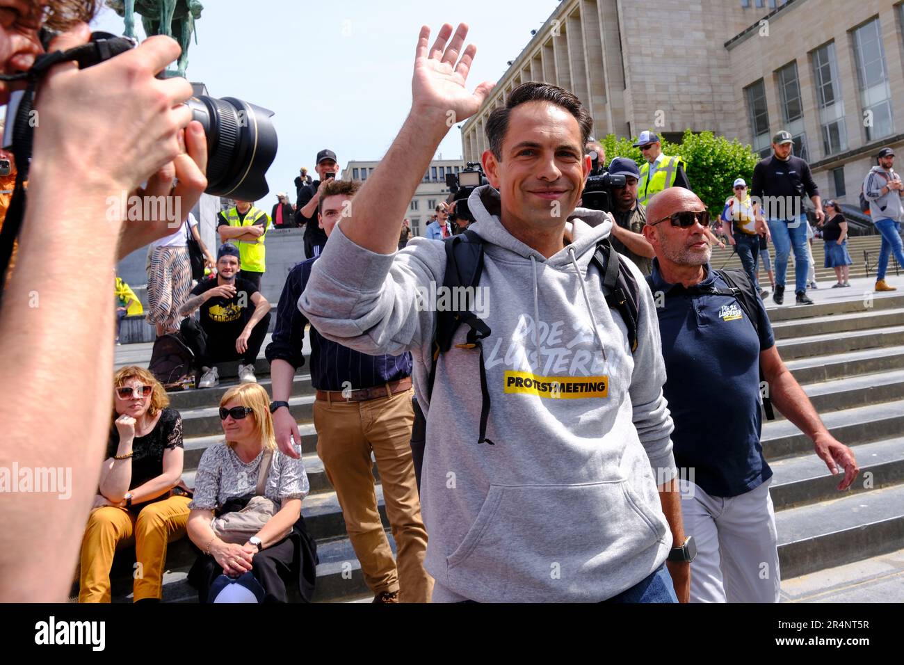 Brussels, Belgium. 29th May, 2023. Vlaams Belang chairman Tom Van ...