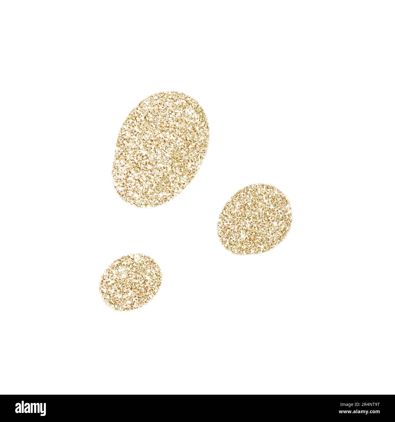 Golden spots ornament, leopard pattern. Isolated. Freehand drawing ...