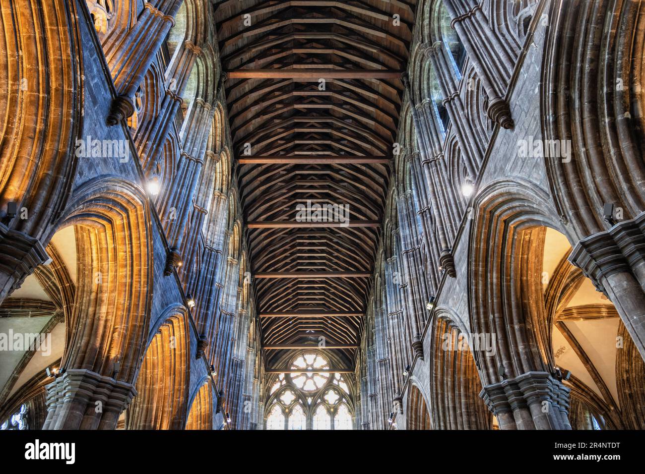 The Glasgow Cathedral interior in city of Glasgow, Scotland, United ...