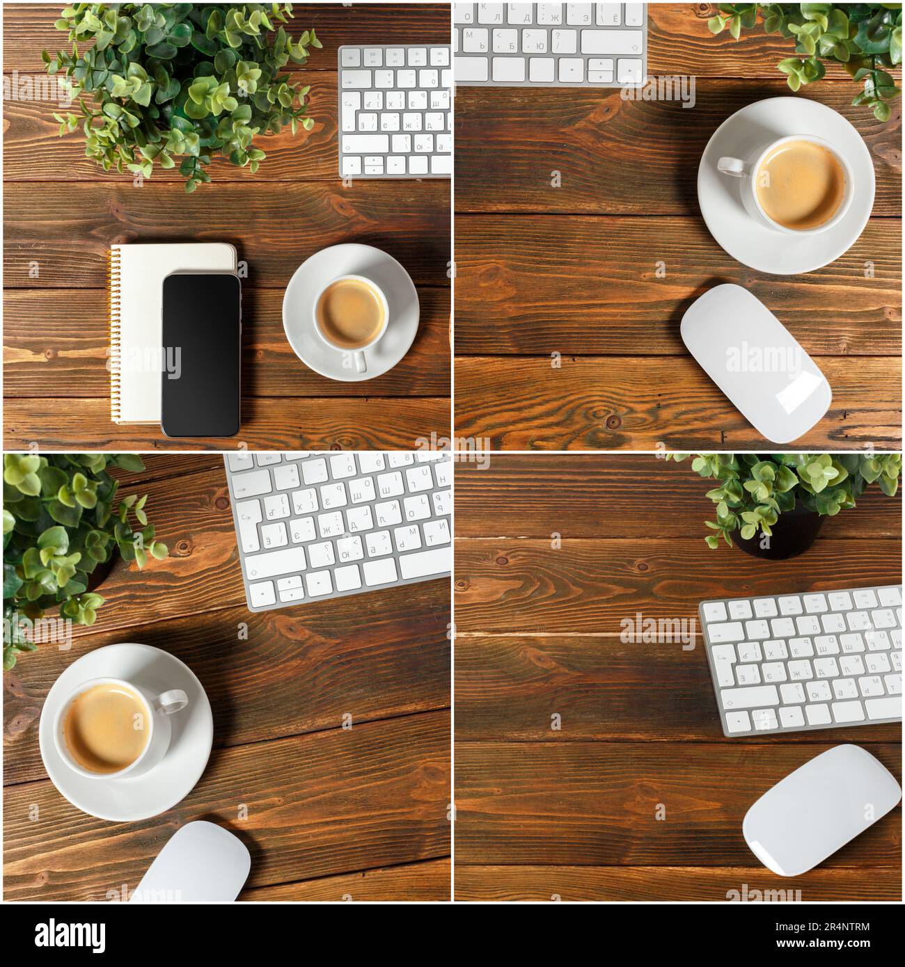 top view desk with copy space Stock Photo - Alamy