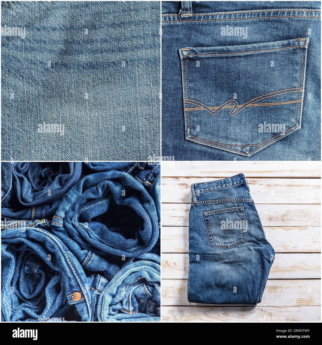 Blue jean fabric texture design background Stock Photo - Alamy