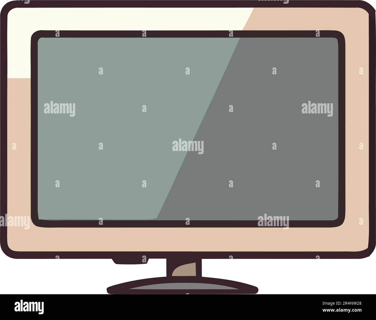 Modern computer monitor on flat design Stock Vector Image & Art - Alamy