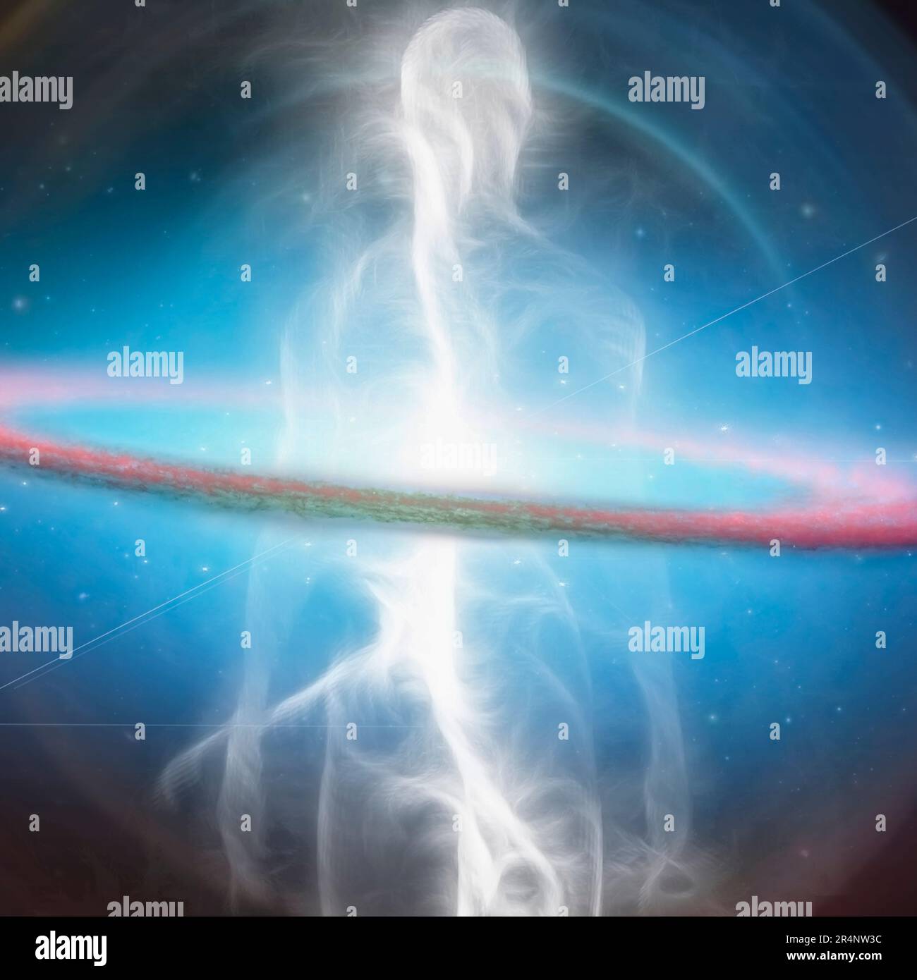 Spirit emerges from space. Soul or Aura Stock Photo - Alamy