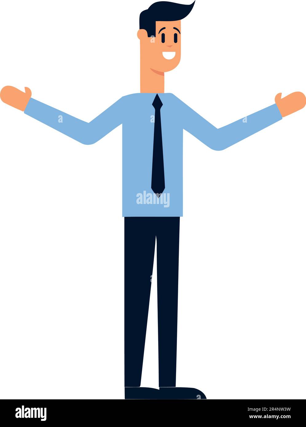 Successful businessman standing elegant character Stock Vector Image ...