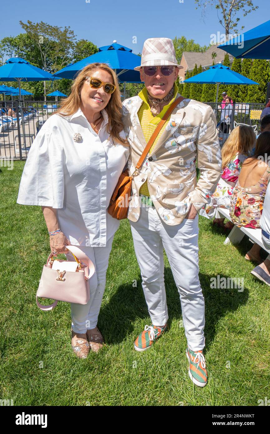 Lynette Dallas and Montgomery Frazier attend The Southampton Inn's 25th Anniversary and BBQ at ...