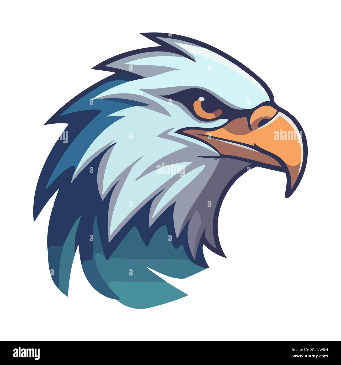 Eagle logo design. Abstract eagle head. Cute eagle emblem. Vector ...