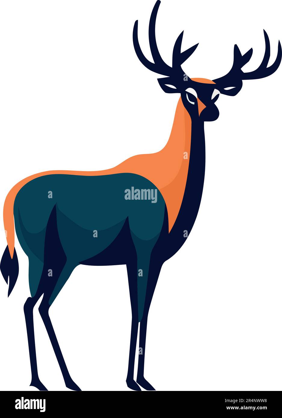 Portrait stag deer in Stock Vector Images - Alamy