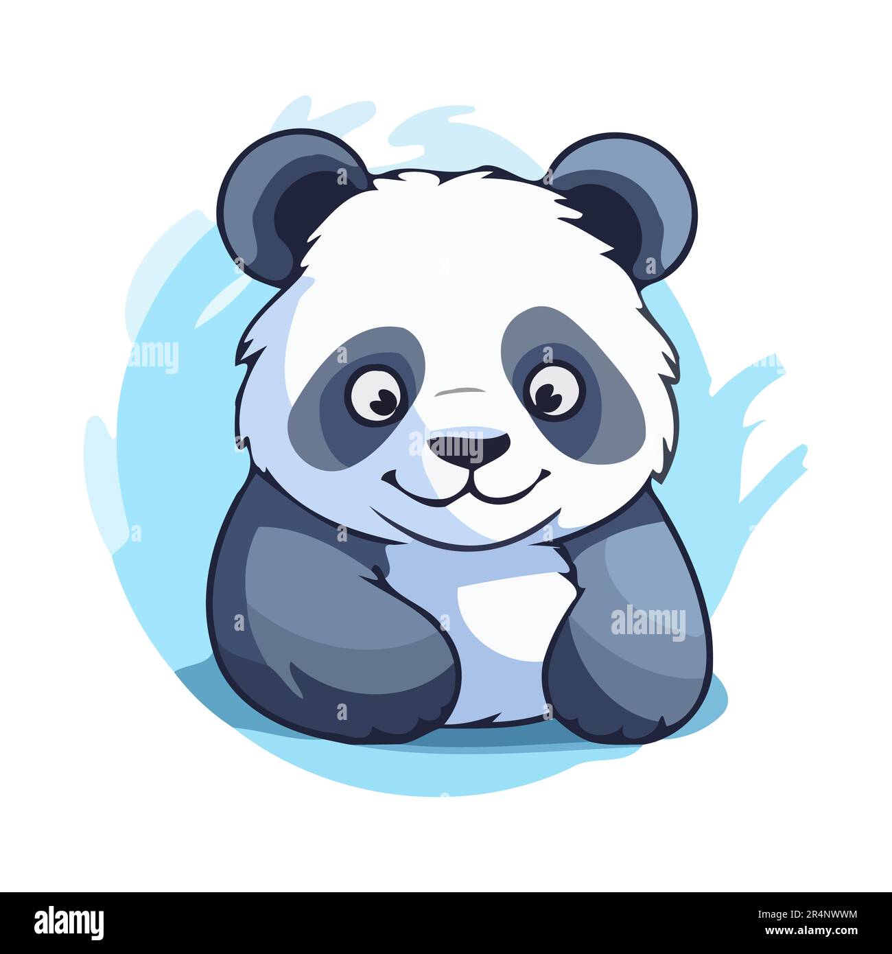 Panda logo design. Abstract cute panda emblem. Vector illustration ...