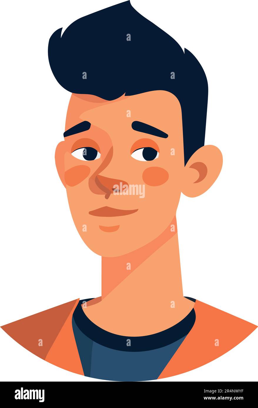 Smiling man avatar symbolizes joy Stock Vector Image & Art - Alamy