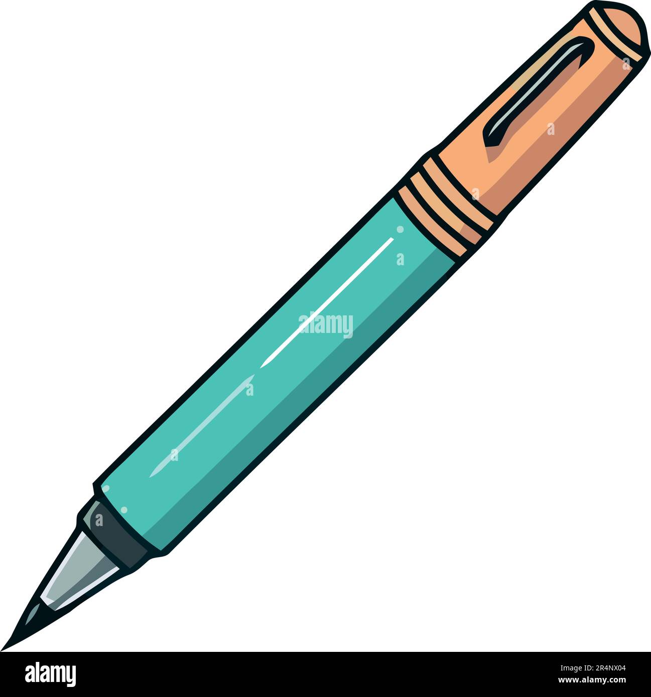 blue and yellow pen supply icon Stock Vector Image & Art - Alamy