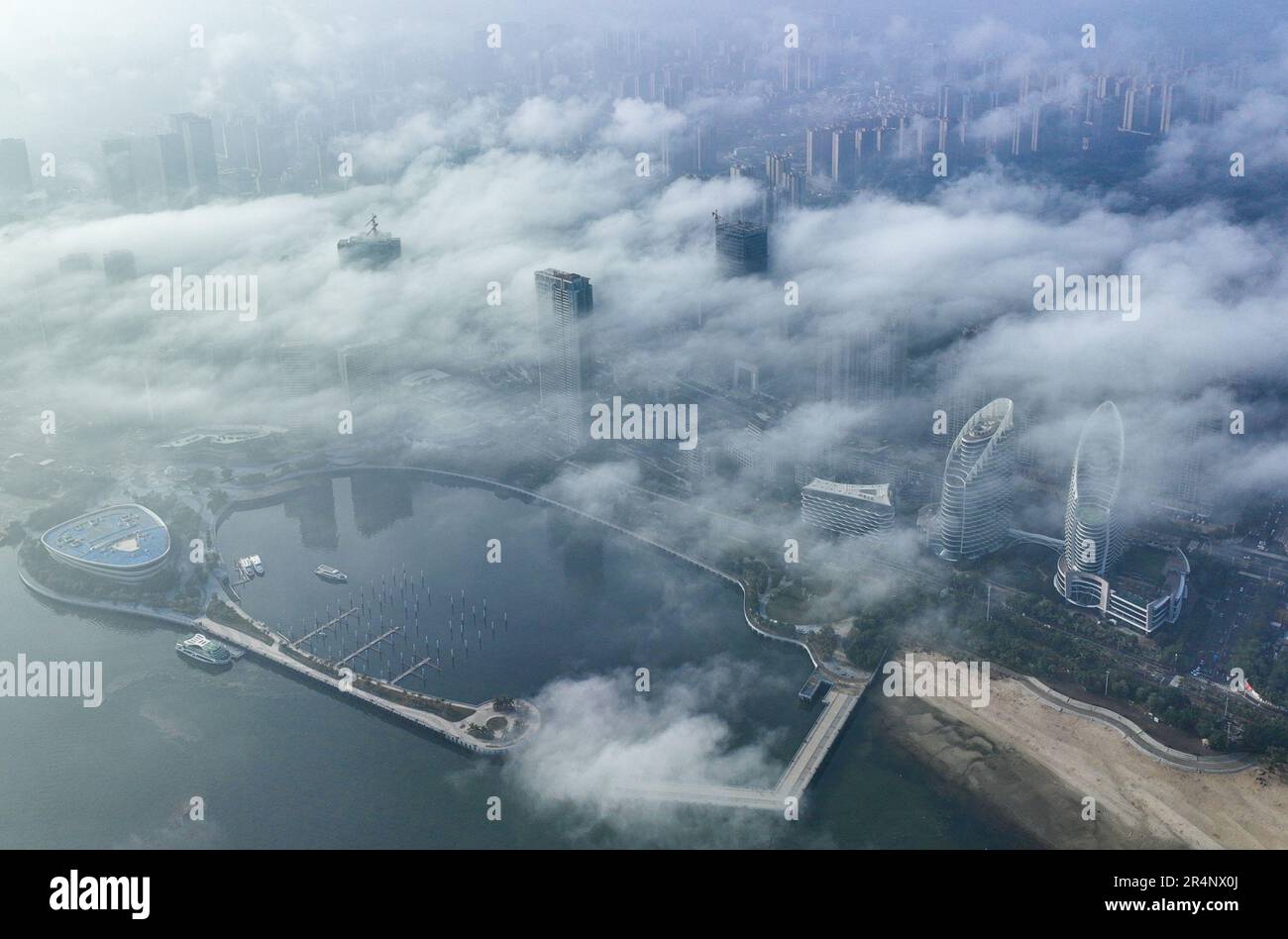 (230529) -- ZHANJIANG, May 29, 2023 (Xinhua) -- This aerial photo taken ...