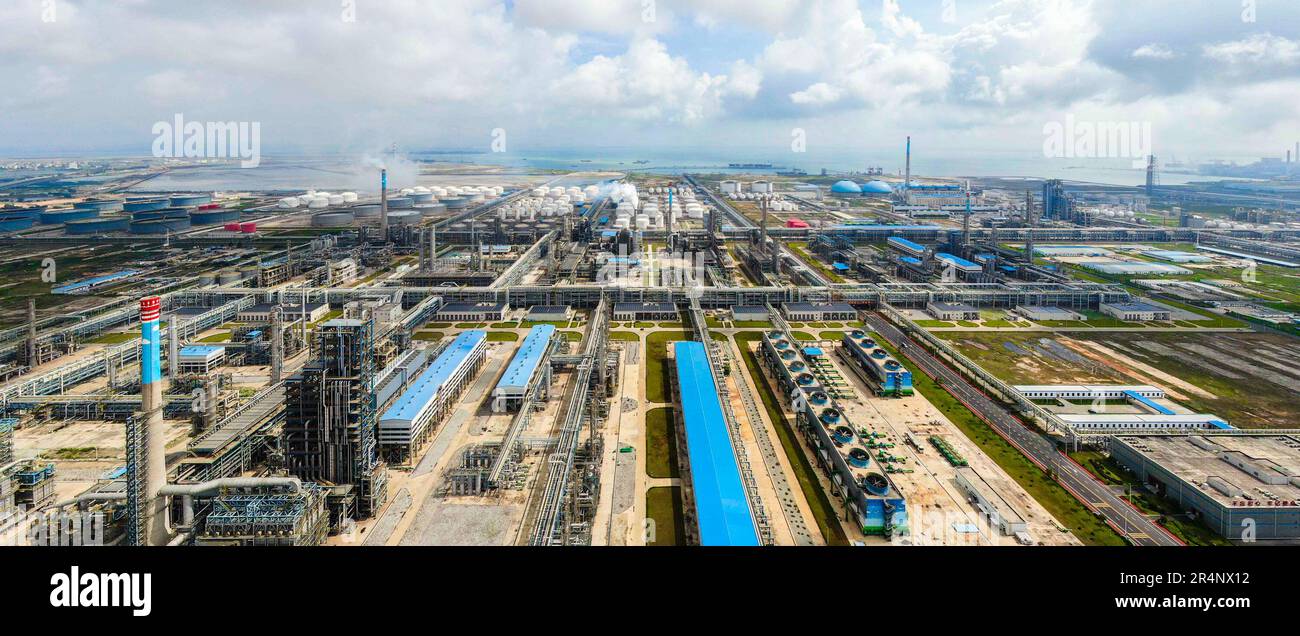 (230529) -- ZHANJIANG, May 29, 2023 (Xinhua) -- This aerial photo taken ...