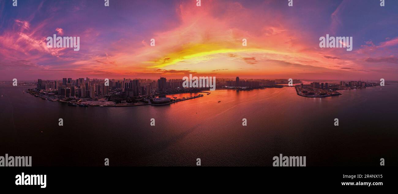 (230529) -- ZHANJIANG, May 29, 2023 (Xinhua) -- This aerial photo taken ...