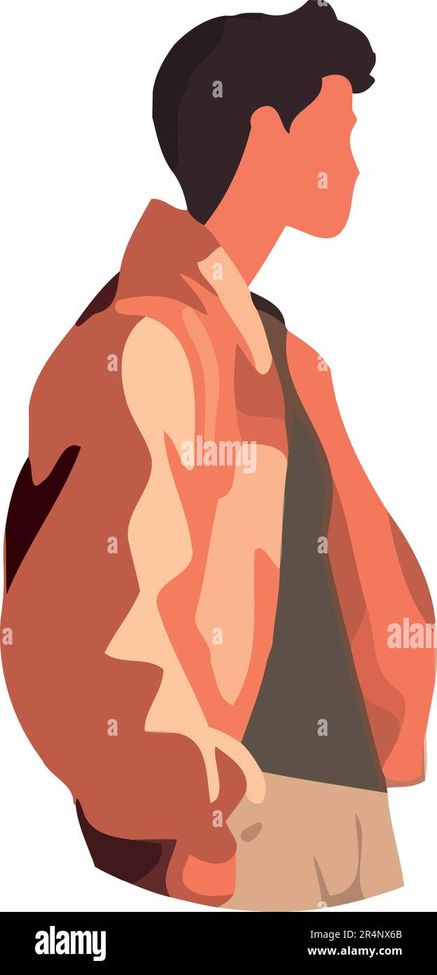 Successful man standing on backdrop Stock Vector Image & Art - Alamy