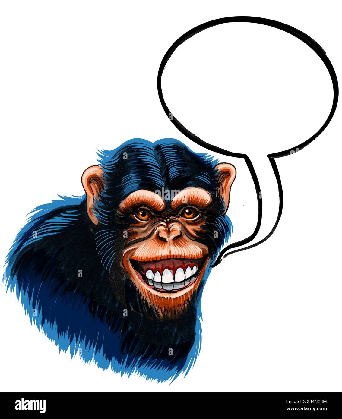 Chimpanzee head talking hi-res stock photography and images - Alamy