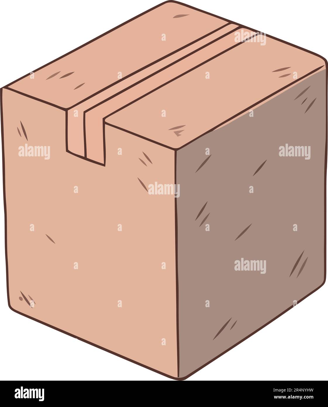 Cartoon cardboard box symbolizes shipping industry Stock Vector Image ...