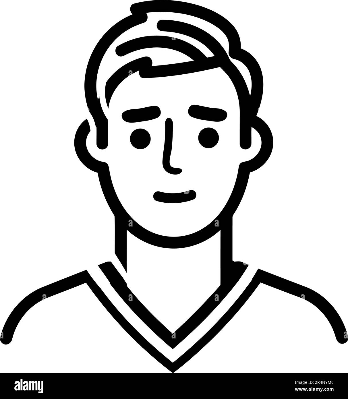 Smiling man avatar linear style Stock Vector Image & Art - Alamy