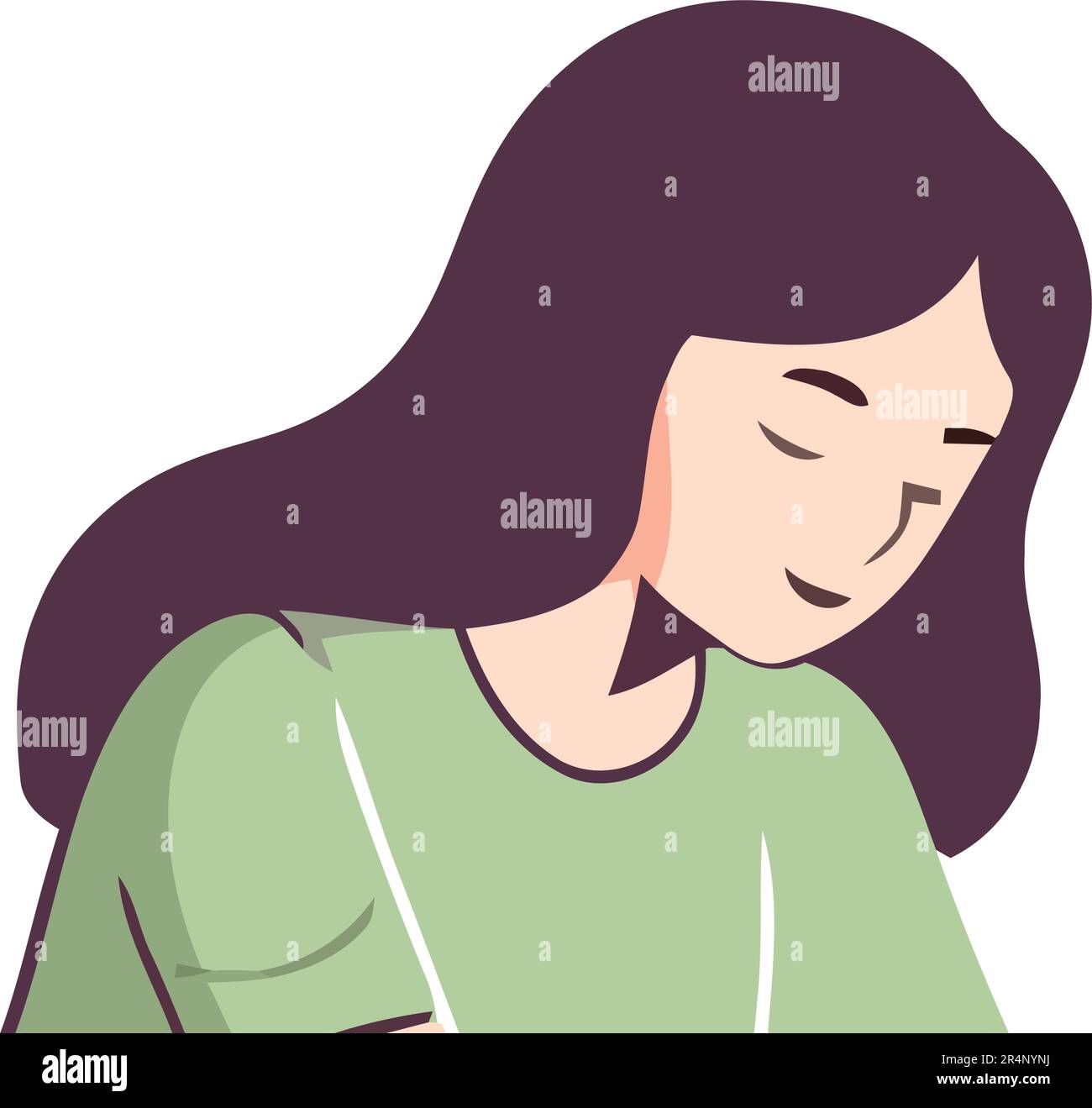 Sad woman seated Cut Out Stock Images & Pictures - Alamy