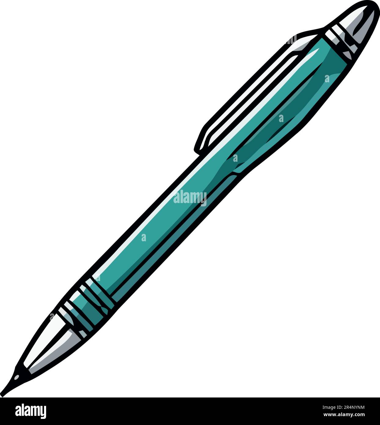 Metallic pen with blue color icon Stock Vector Image & Art - Alamy