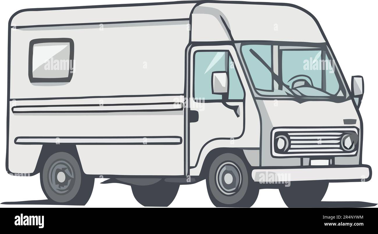 Transportation industry delivers cargo using car vehicle Stock Vector ...