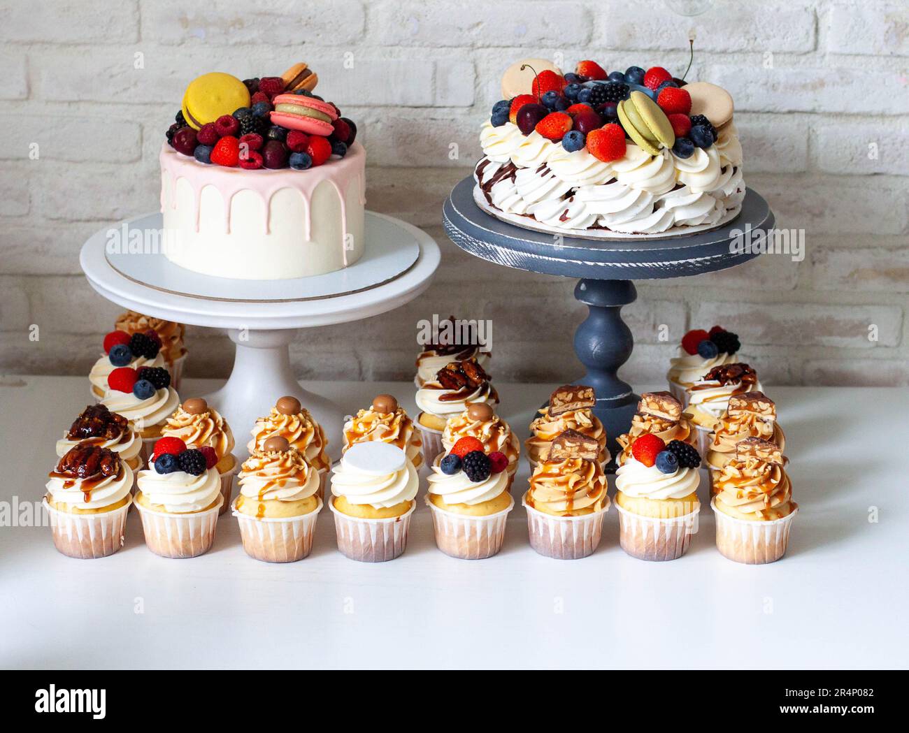 candy bar with balls, macaroon on candy bar, candy bar on holiday ...