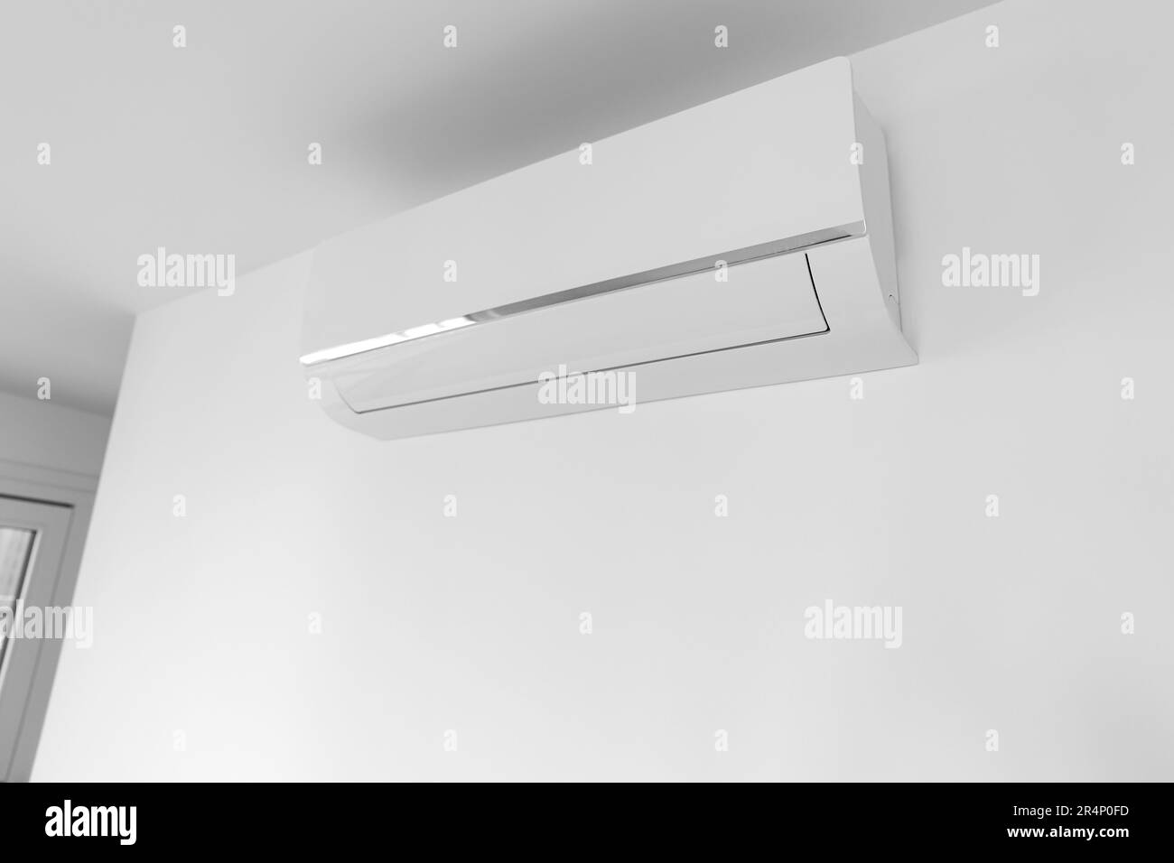 Air conditioner in house Black and White Stock Photos & Images - Alamy