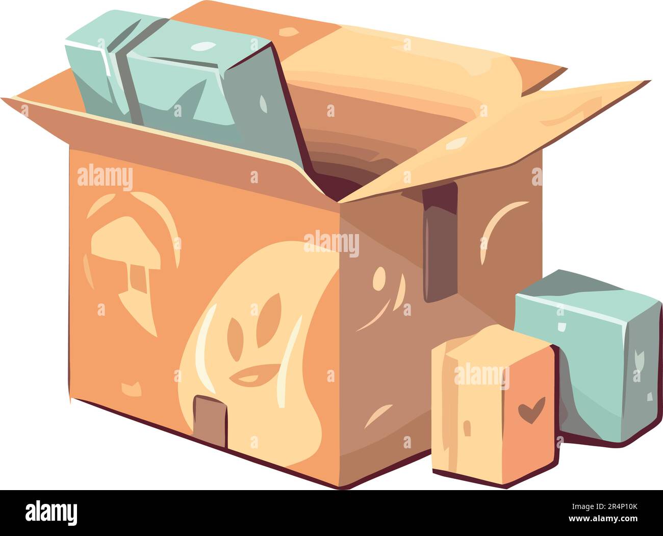 group of carton boxes packing icons Stock Vector Image & Art - Alamy