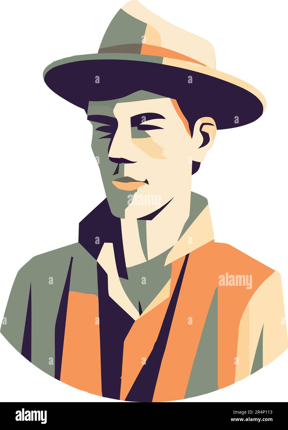 Man avatar wearing hat cap Stock Vector Images - Alamy