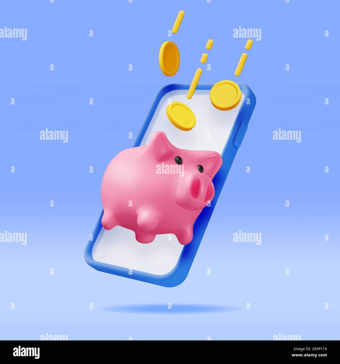 Piggy bank online money Stock Vector Images - Alamy