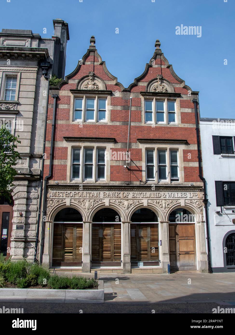 Swansea, Wales, UK. May 23rd, 2023: Welsh architecture in Wind street ...