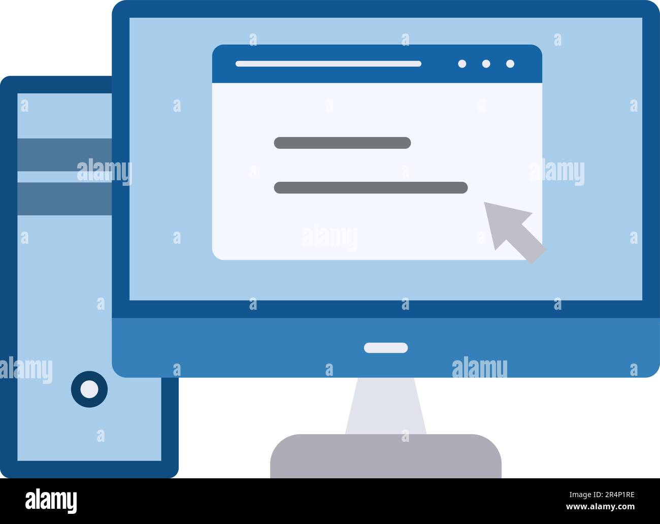 Desktop Computer icon vector image Stock Vector Image & Art - Alamy