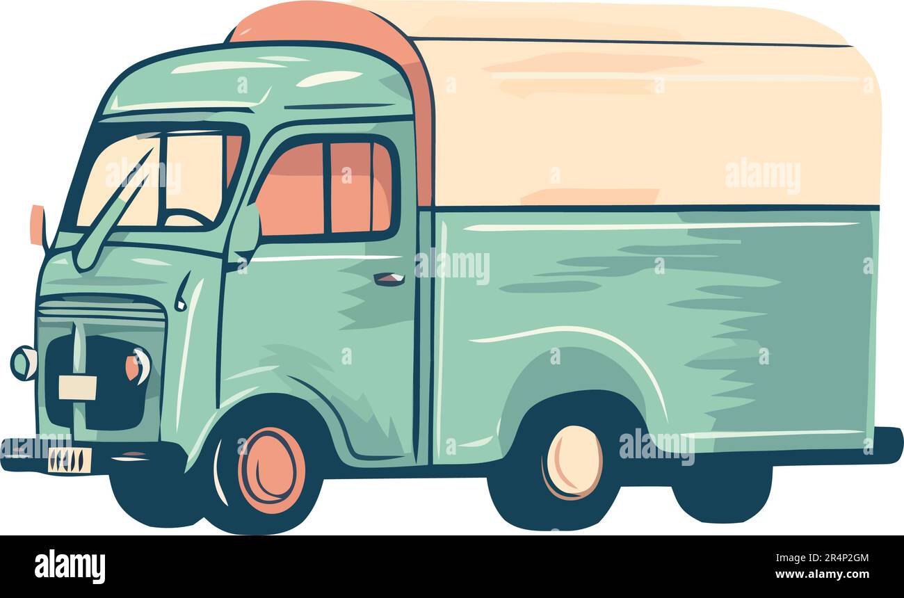 Shipping industry delivers cargo containers in truck Stock Vector Image ...