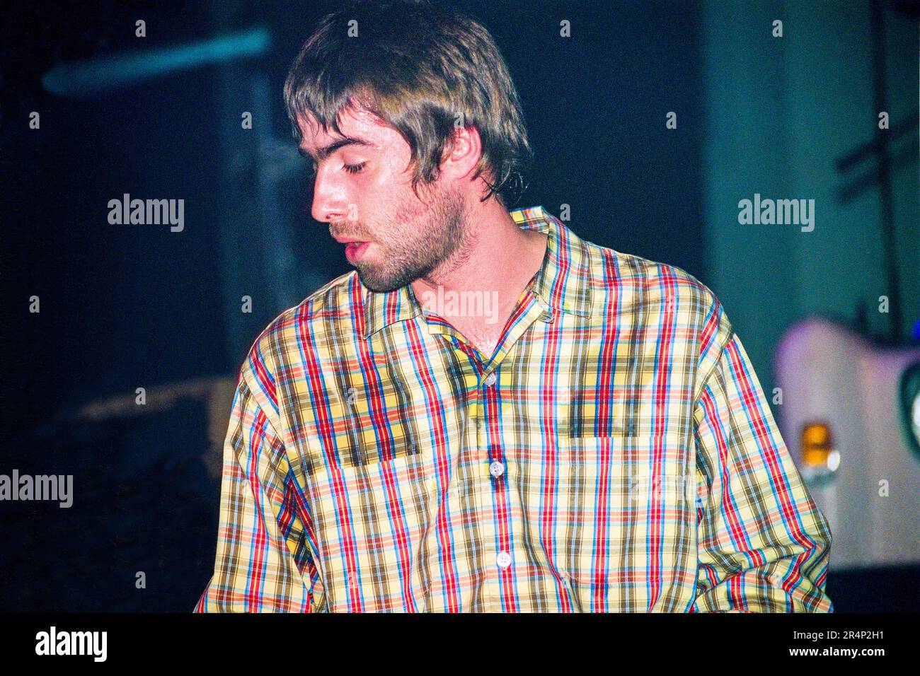 Liam Gallagher of Oasis at Cardiff International Arena CIA on the Be ...