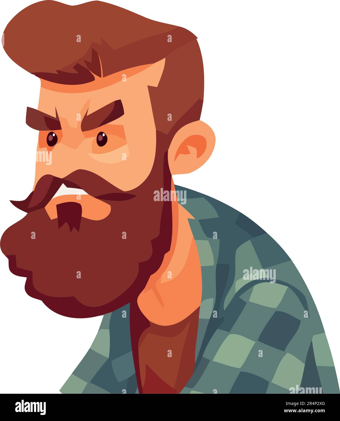 man with modern hairstyle and goatee Stock Vector Image & Art - Alamy