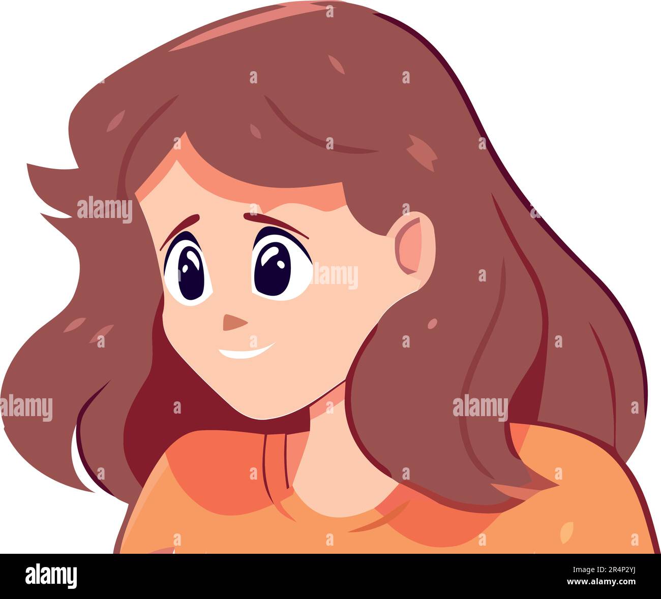 Portrait girl cute baby Stock Vector Images - Alamy