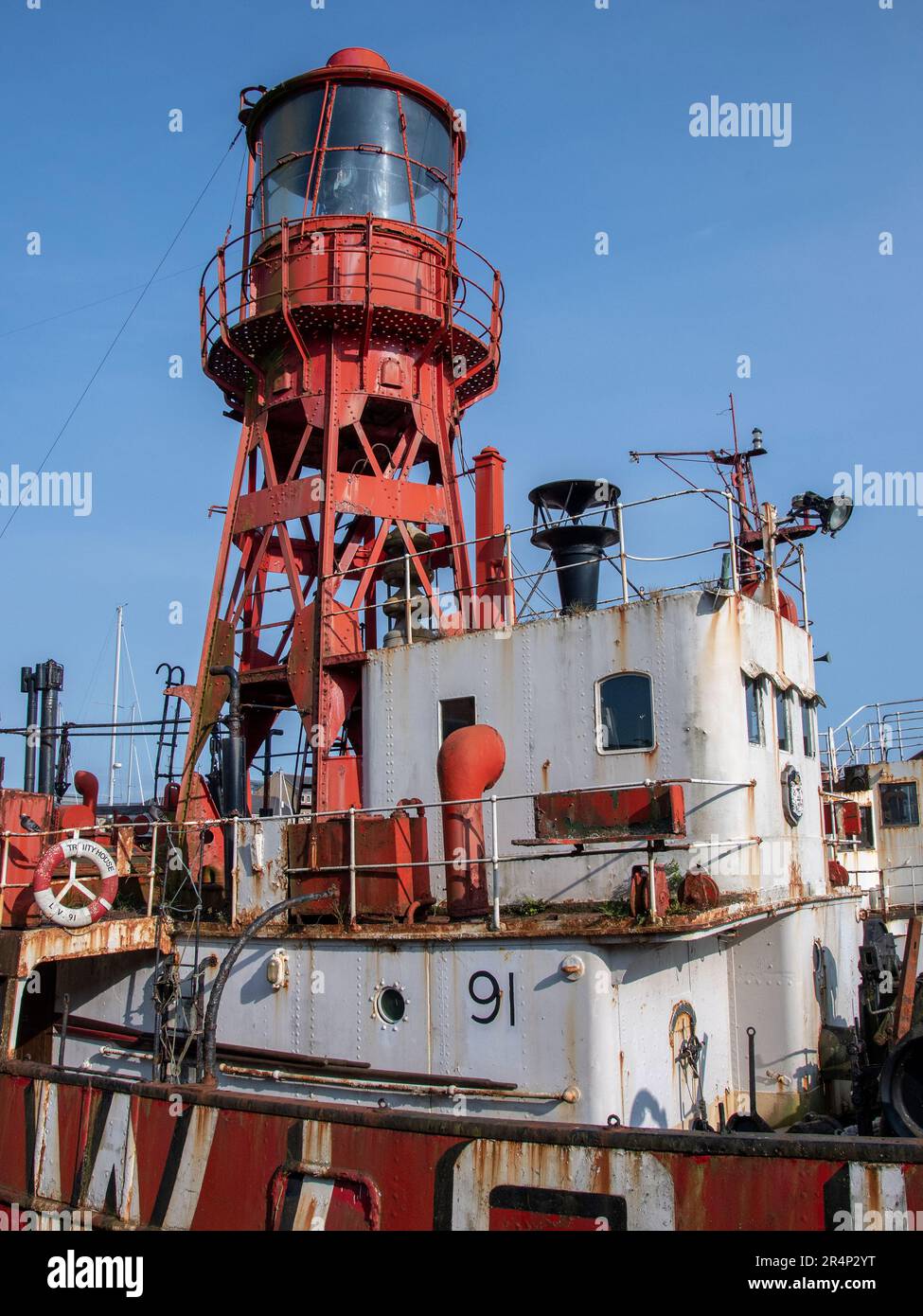 Swansea, Wales, UK. May 22nd, 2023: Close-up of the Helwick (Lightship ...