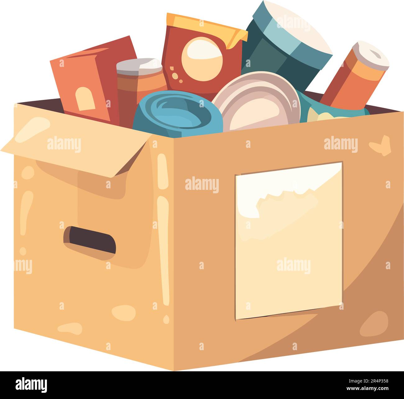 Donate carton box icon Stock Vector Images - Alamy