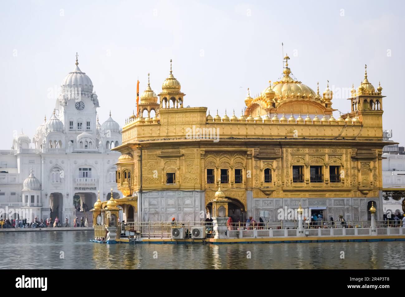 Beautiful view of Golden Temple (Harmandir Sahib) in Amritsar, Punjab, India, Famous indian sikh ...