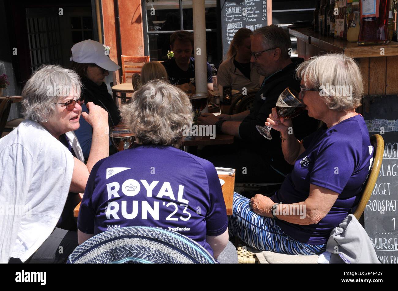 29 May 2023/ Travel and royal run sport fans summer day life at Nyhavn ...